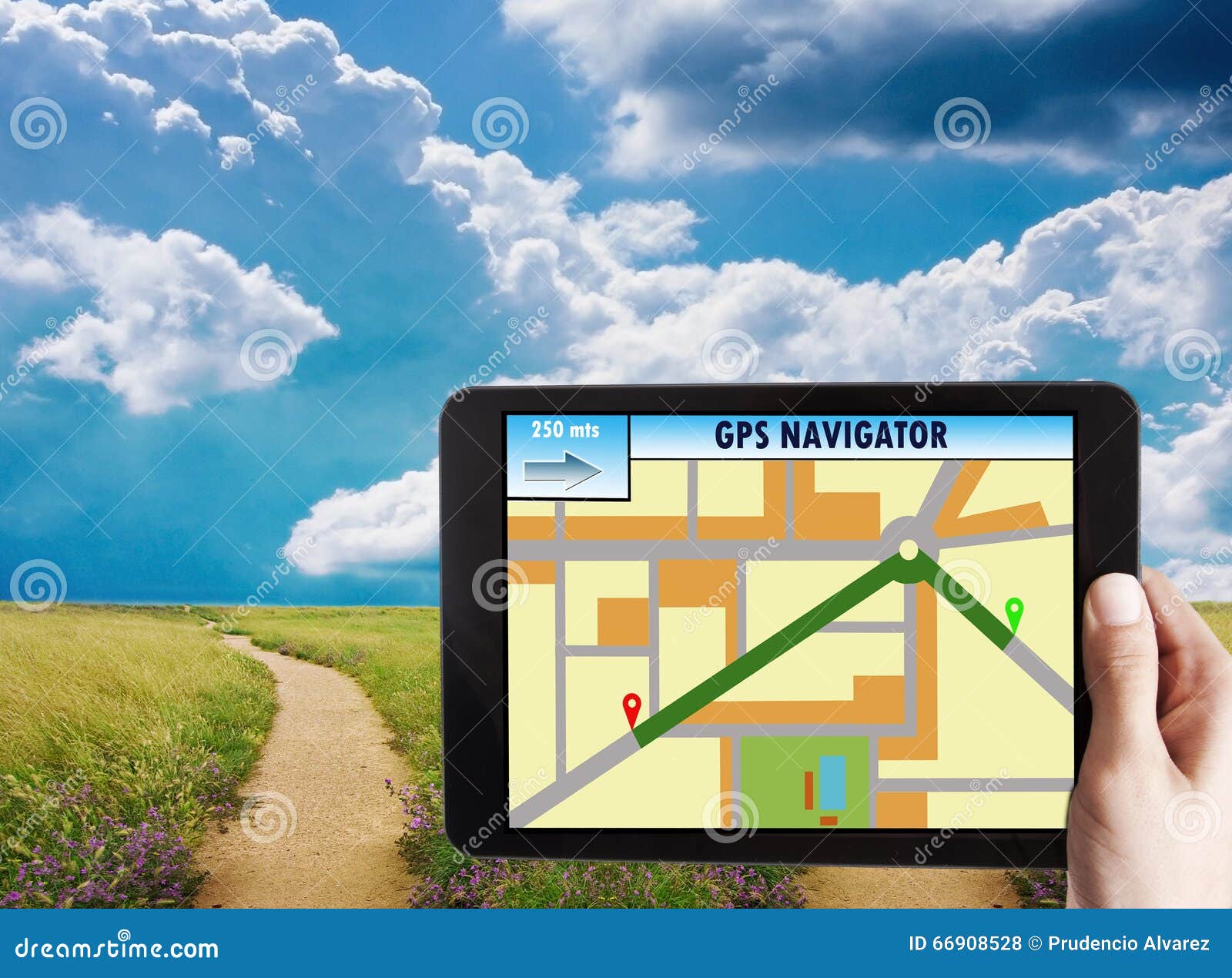 Gps stock photo. Image of street, mobile, display, modern - 66908528