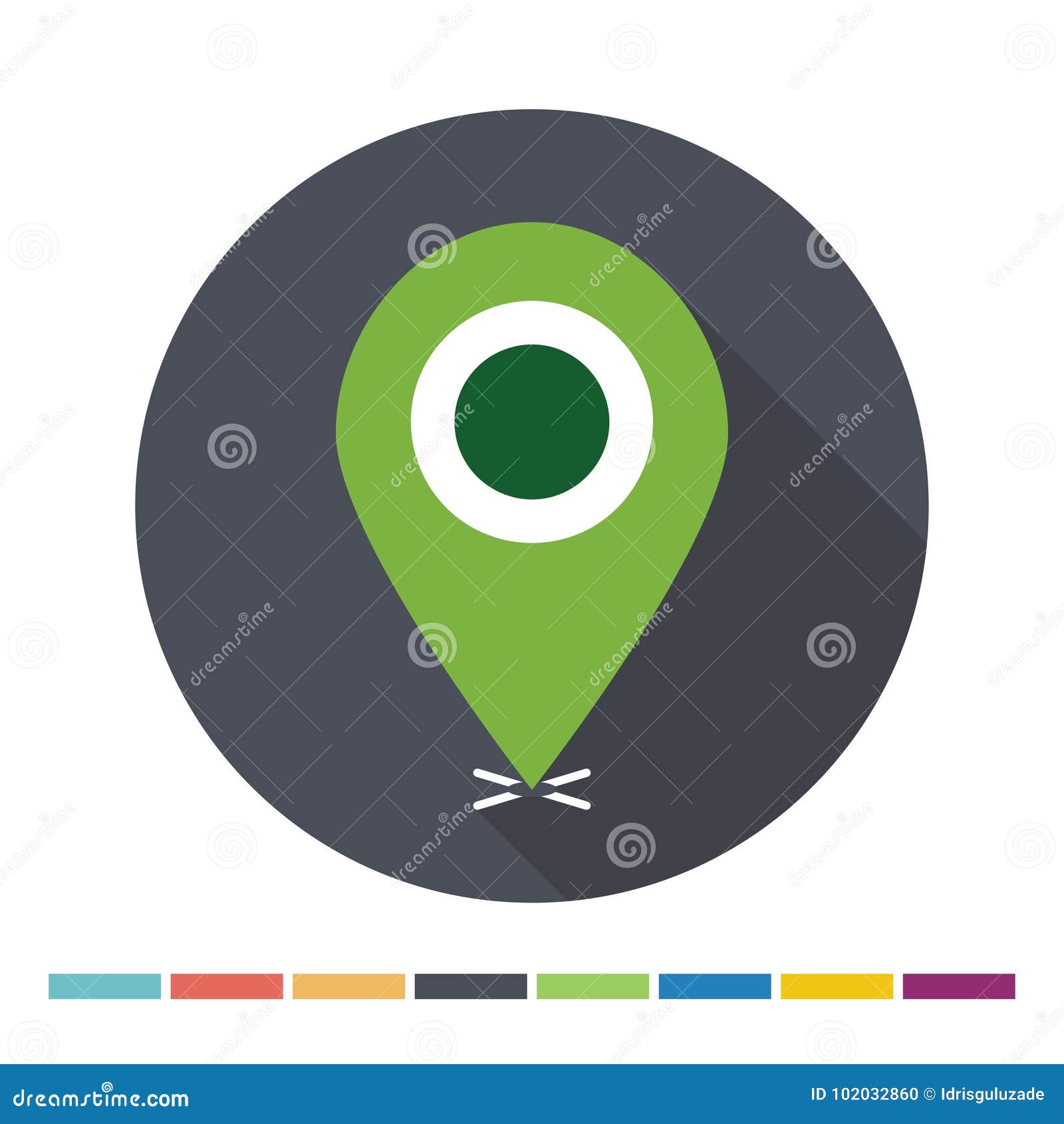 GPS location icon stock vector. Illustration of distance - 102032860