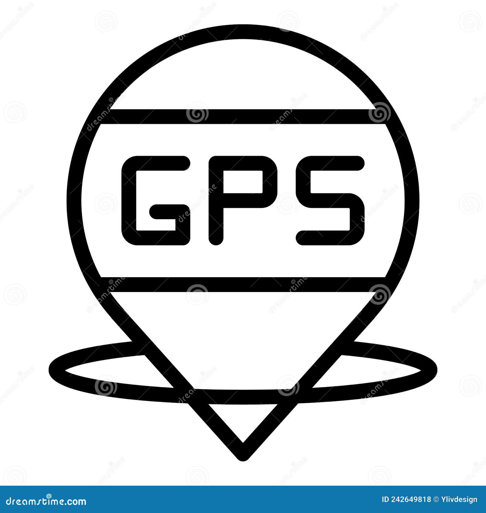 Gps Location Icon Outline Vector. Obstacle Motion Stock Vector ...