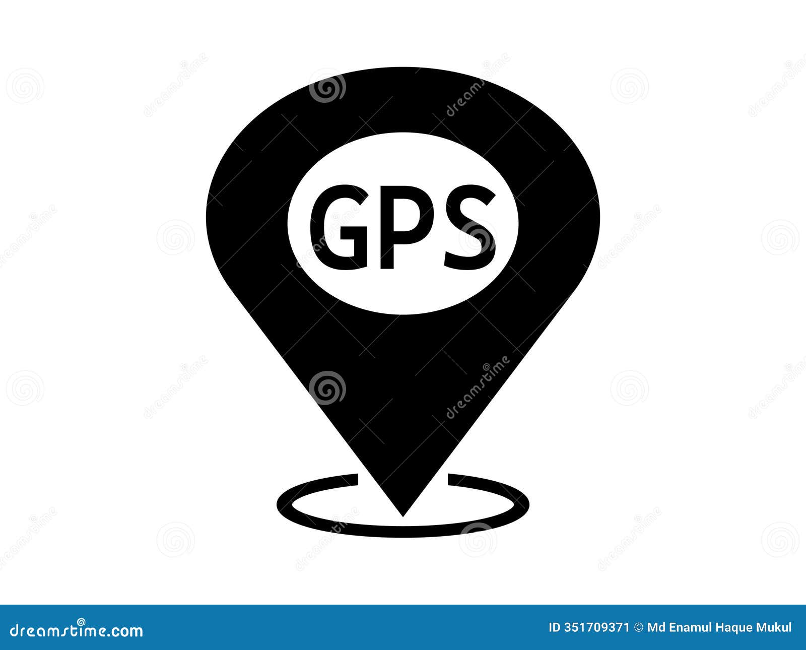 GPS Location Map Pointer Icon. GPS Location Icon on a Plain White ...
