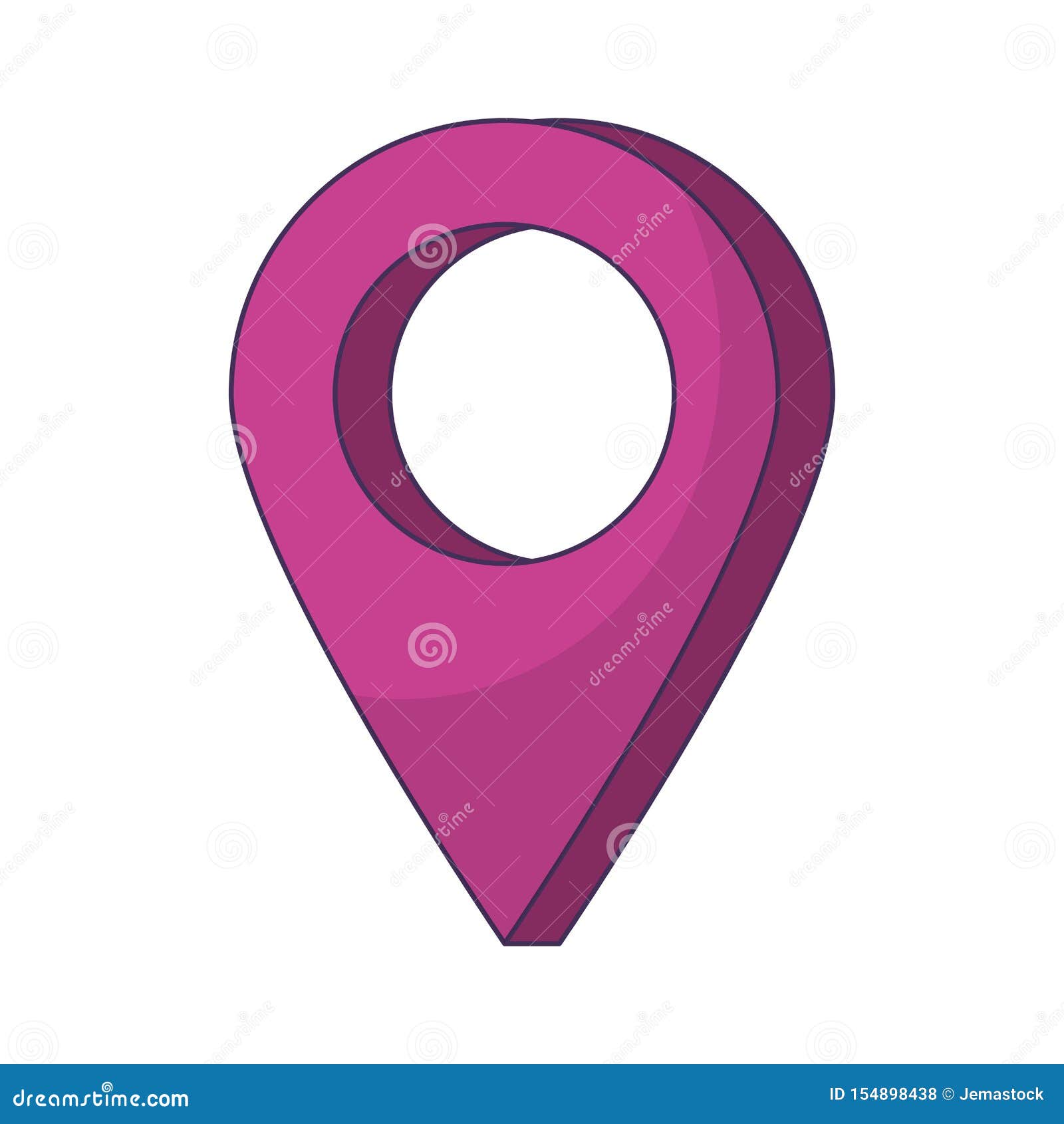 Gps Location Pointer Navigation Cartoon Stock Vector - Illustration of ...