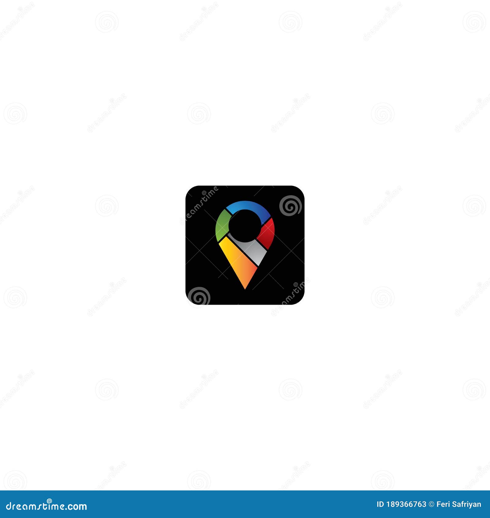 GPS logo vector icon stock illustration. Illustration of design - 189366763