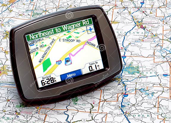 GPS or Map stock image. Image of america, route, bright - 3017061