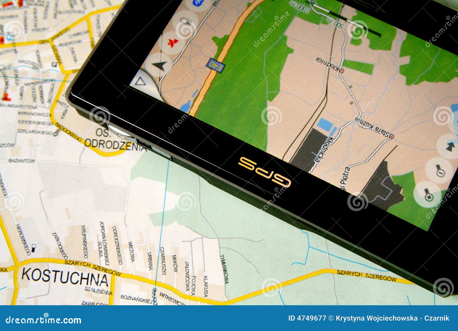 GPS and map stock image. Image of mobile, auto, player - 4749677
