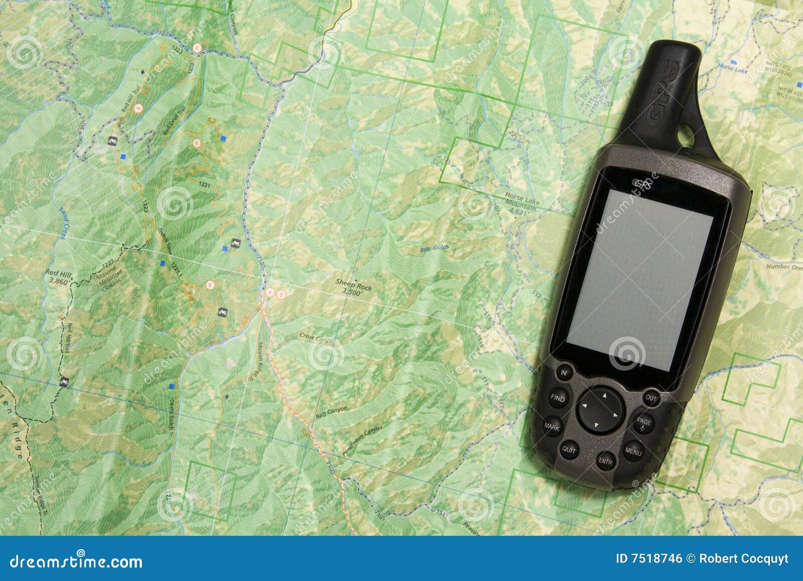 GPS and Map stock photo. Image of navigate, technology - 7518746