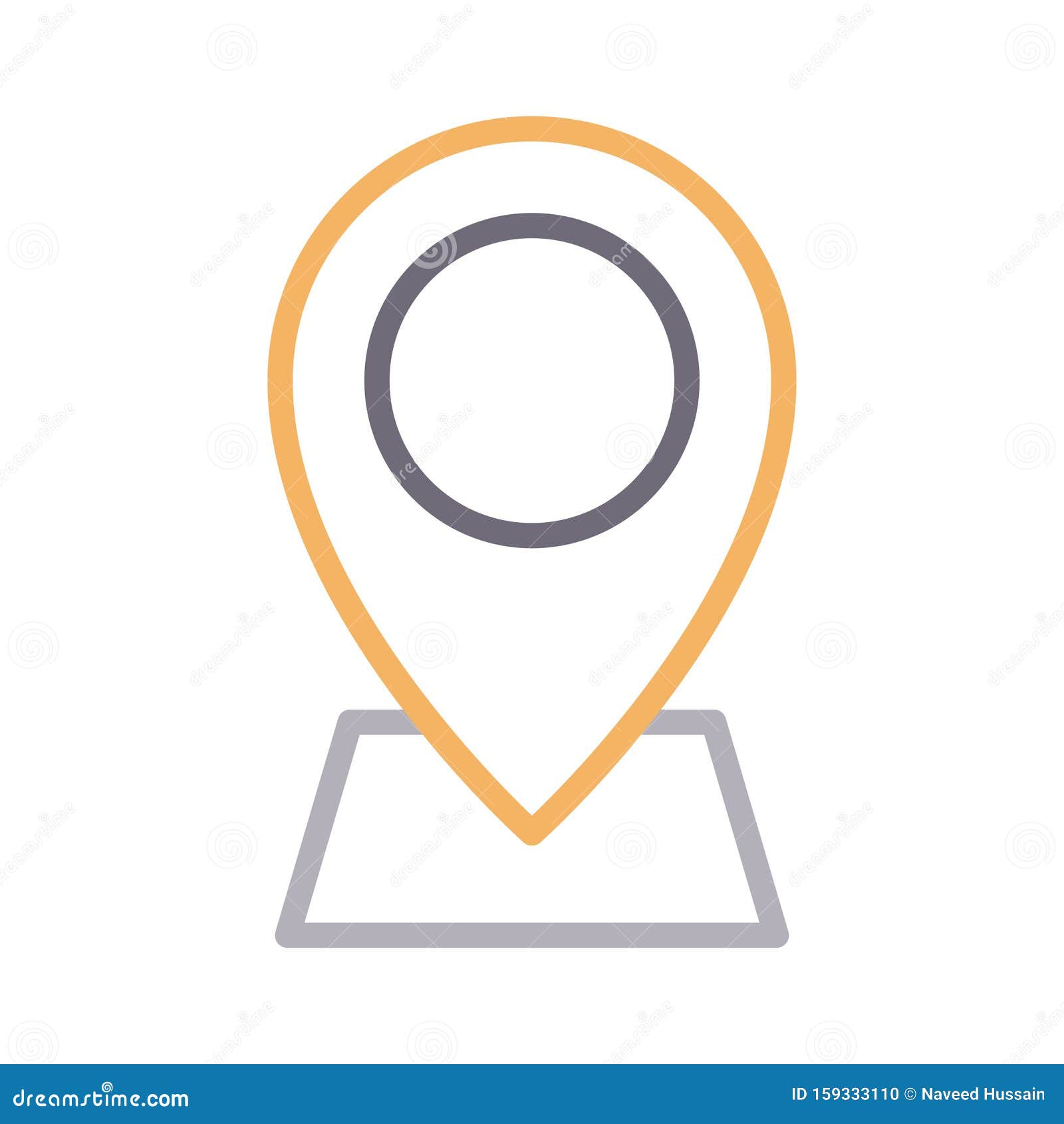 GPS map color line icon stock vector. Illustration of isolated - 159333110