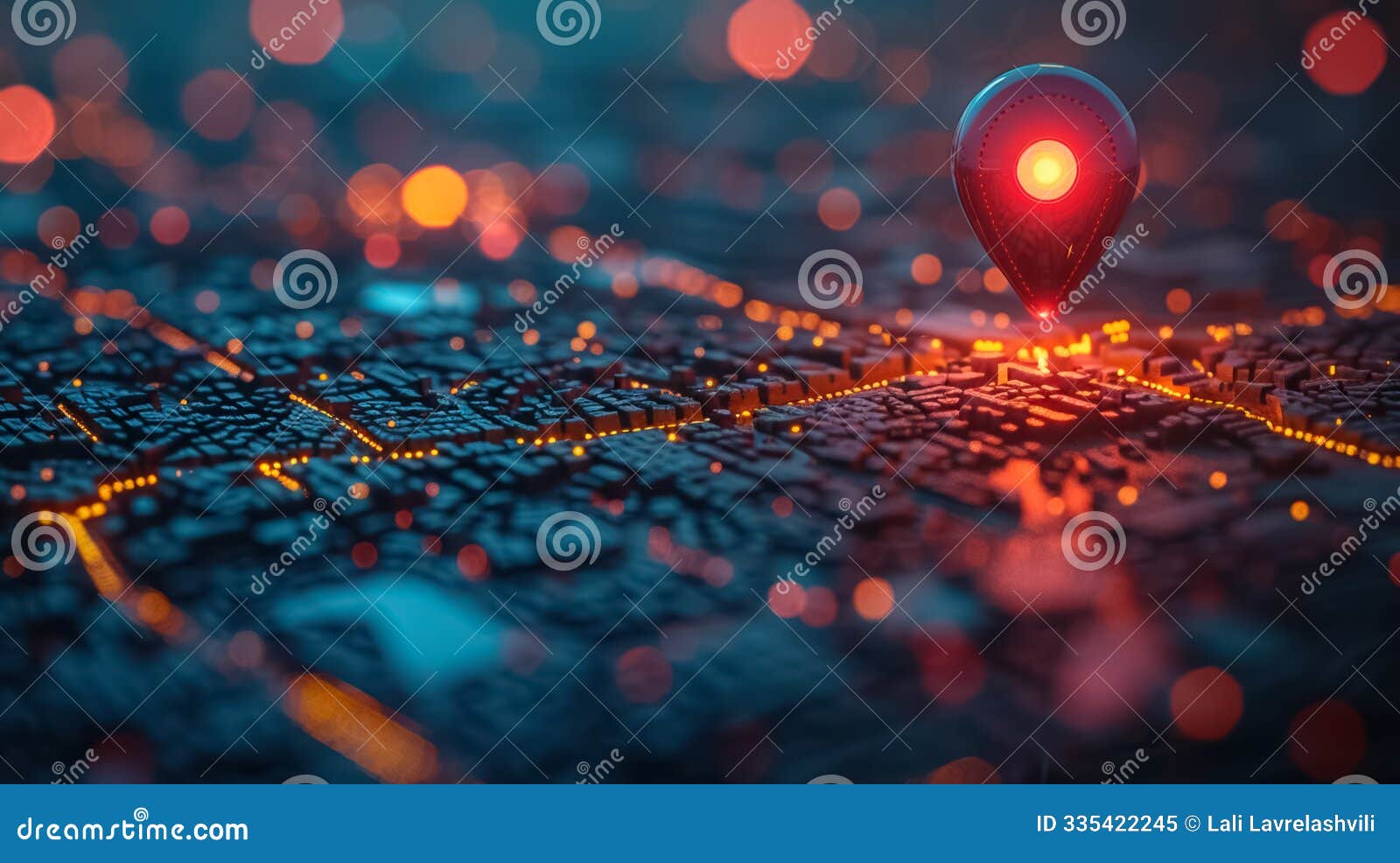 GPS Map, Digital Pin Address Location on Mobile Apps Stock Illustration ...