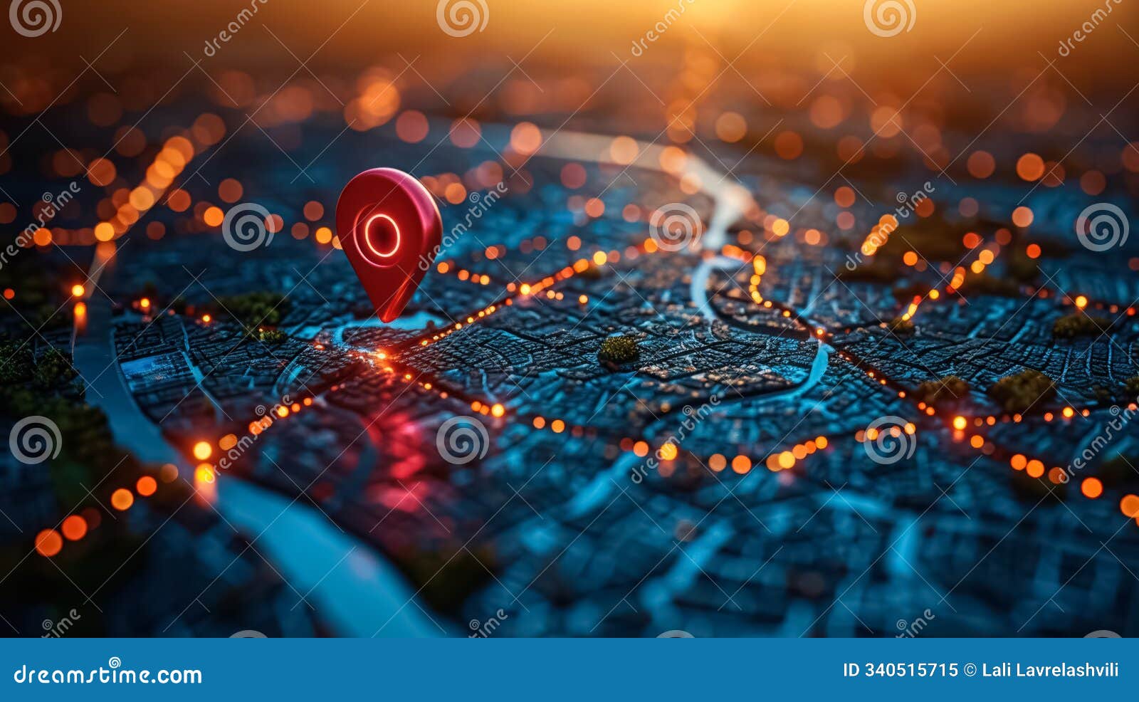 GPS Map, Digital Pin Address Location on Mobile Apps Stock Illustration ...