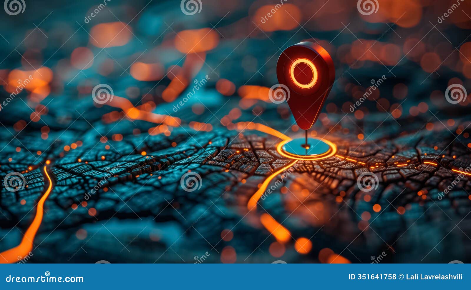 GPS Map, Digital Pin Address Location on Mobile Apps Stock Illustration ...