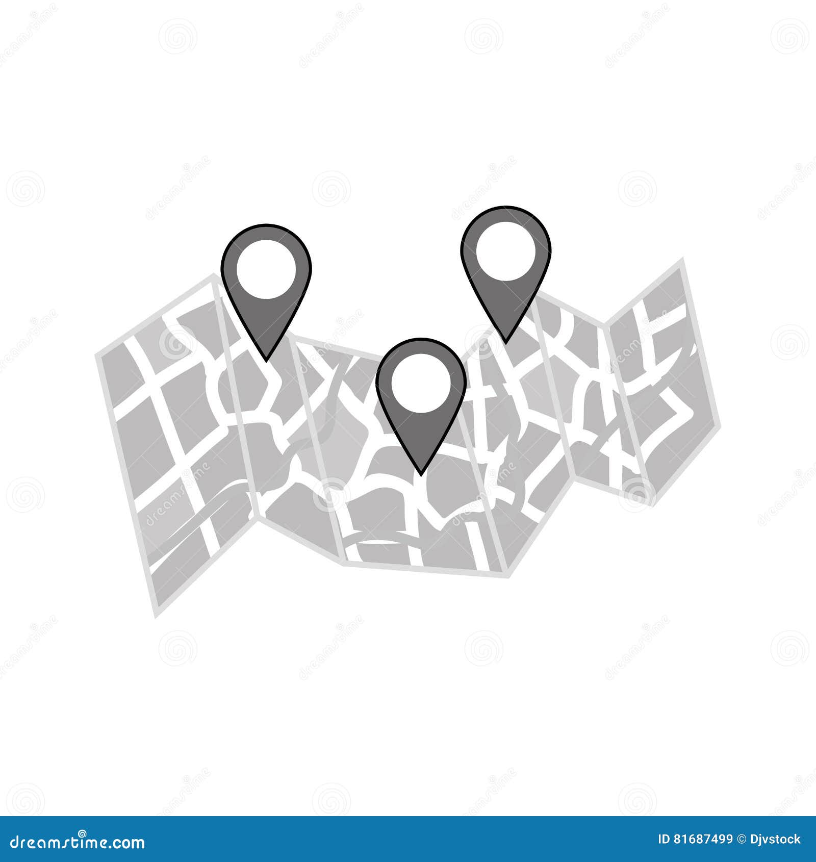 GPS map location stock vector. Illustration of pointer - 81687499