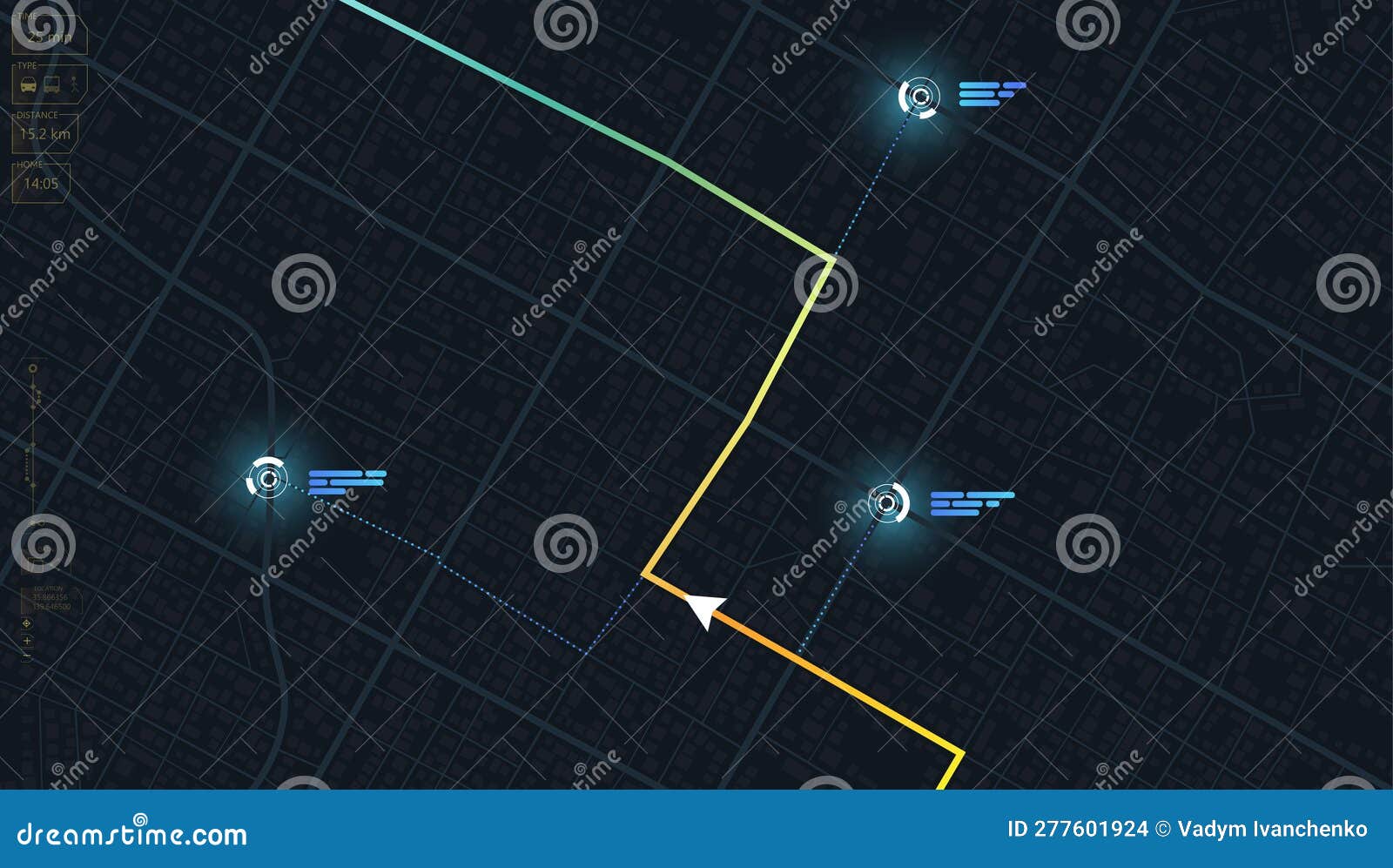 GPS Map. Navigate Mapping Technology and Final Destination on the ...