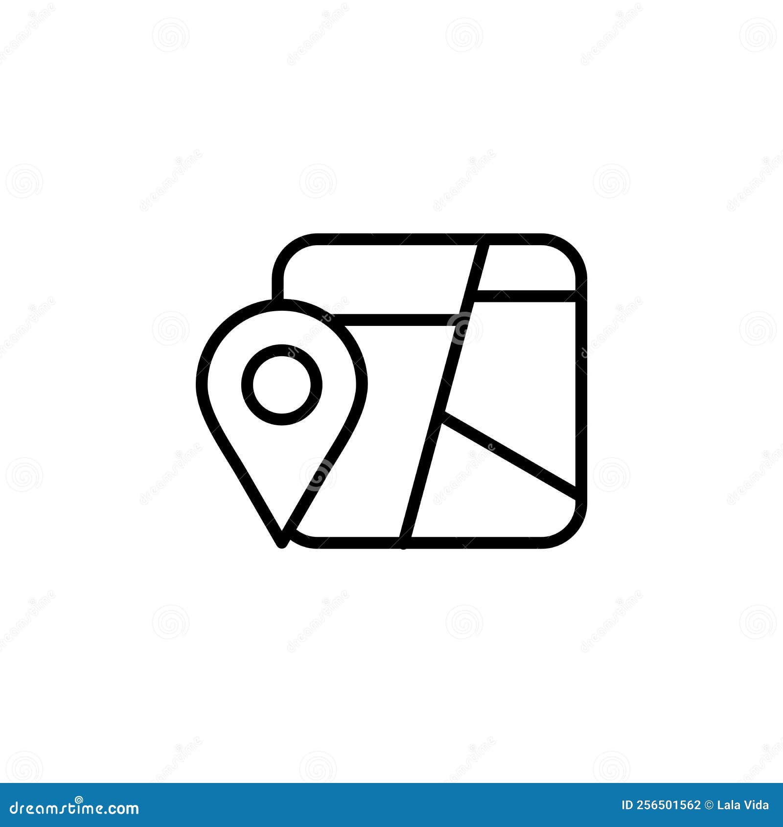GPS, Map, Navigation, Direction Icon Vector Illustration Logo Template ...