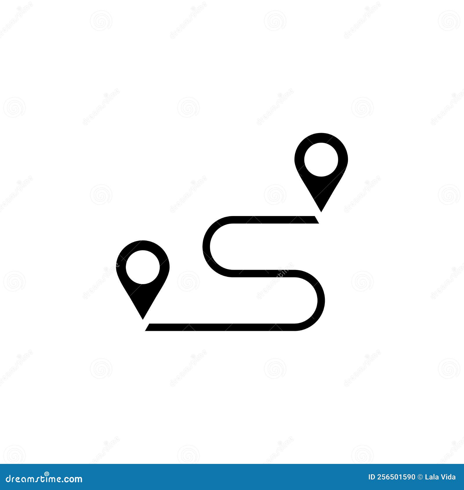 GPS, Map, Navigation, Direction Icon Vector Illustration Logo Template ...