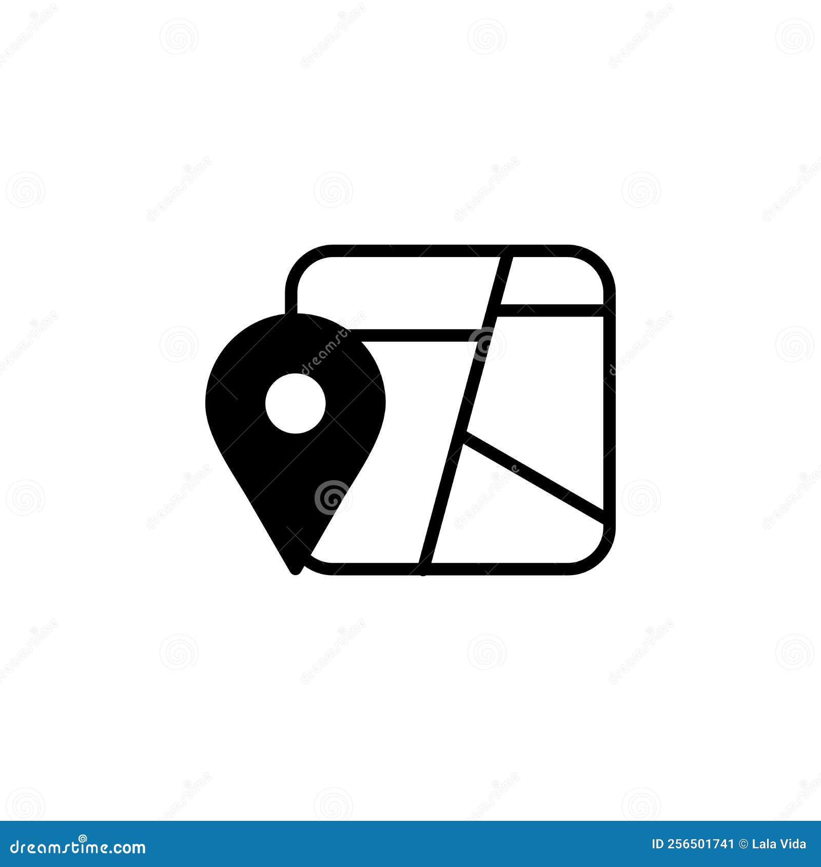 GPS, Map, Navigation, Direction Icon Vector Illustration Logo Template ...