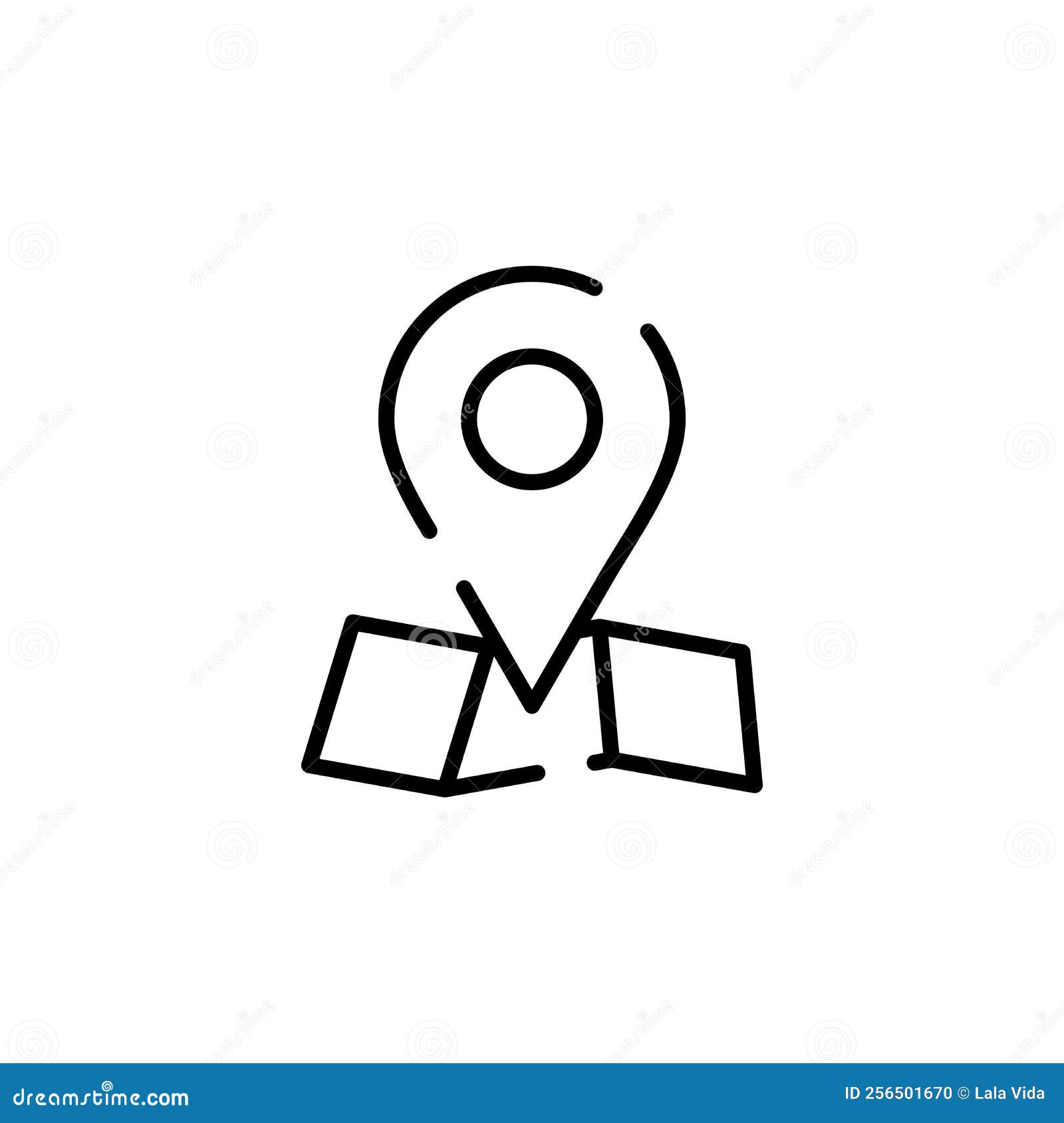 GPS, Map, Navigation, Direction Icon Vector Illustration Logo Template ...