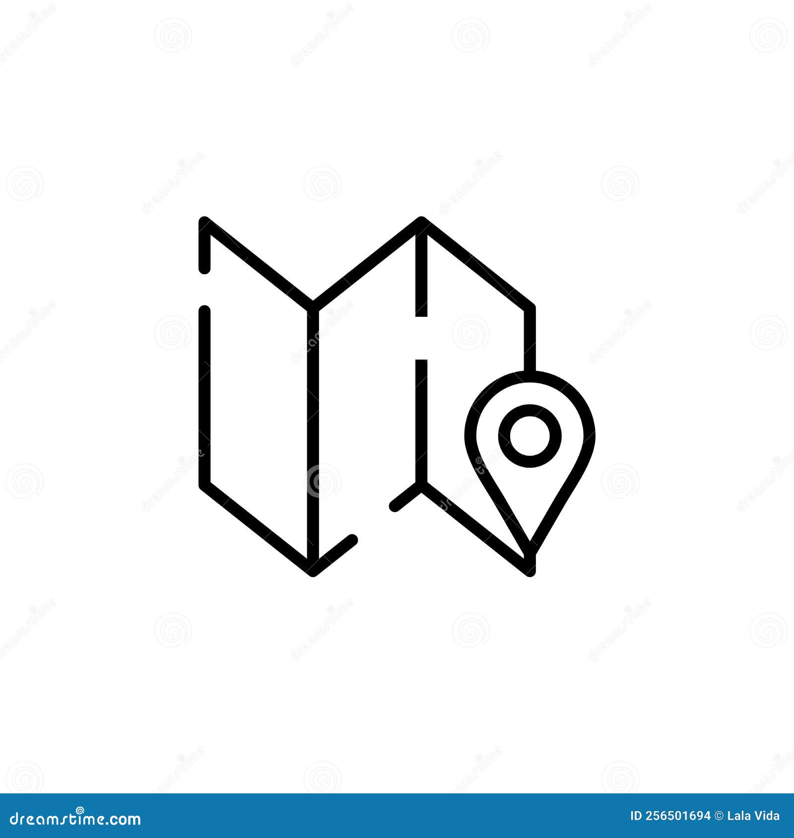 GPS, Map, Navigation, Direction Icon Vector Illustration Logo Template ...