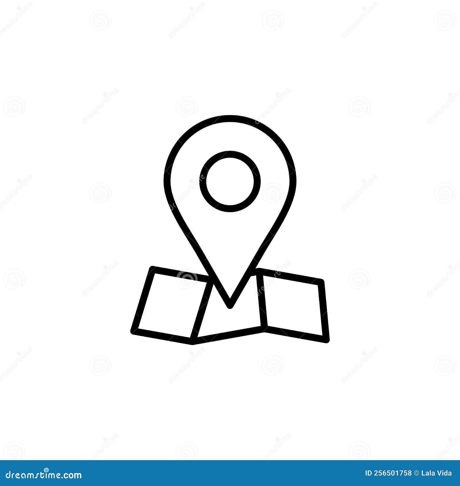 GPS, Map, Navigation, Direction Icon Vector Illustration Logo Template ...