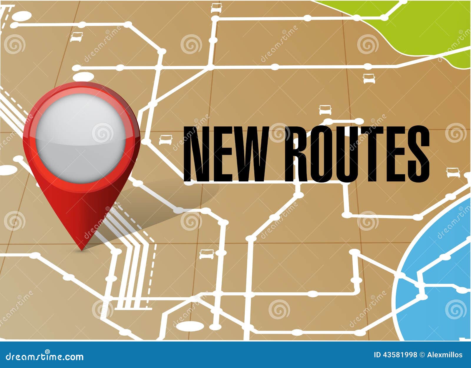 Gps Map New Route Illustration Design Stock Illustration - Illustration ...