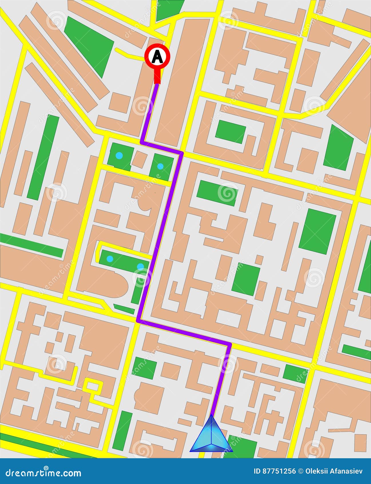 GPS map stock vector. Illustration of destinations, point - 87751256