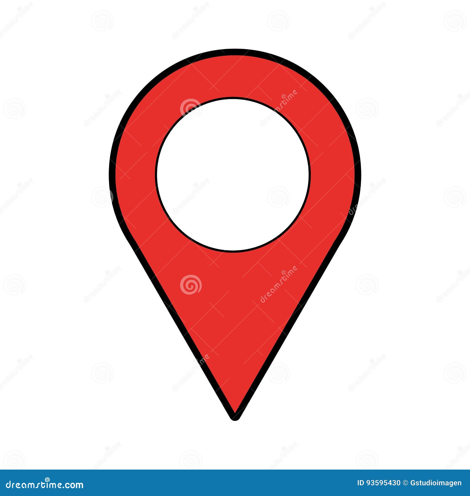 Gps map pointer cartoon stock vector. Illustration of collection - 93595430