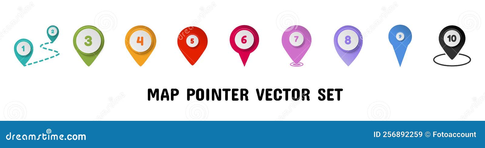GPS Map Pointer Set - Different Colorful Vector Illustrations Isolated ... GPS Map Pointer Set - Different Colorful Vector Illustrations Isolated ...