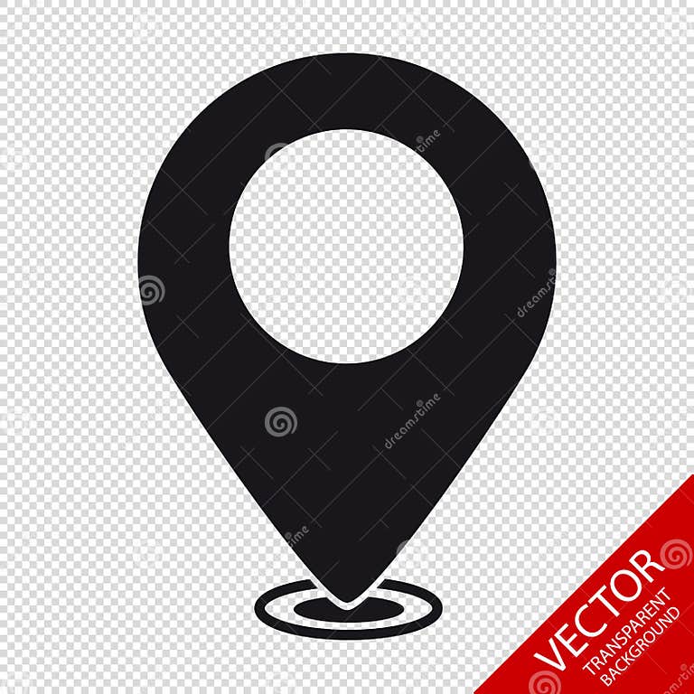 GPS Map Pointer - Vector Illustration - Isolated on Transparent Background Stock Vector ...