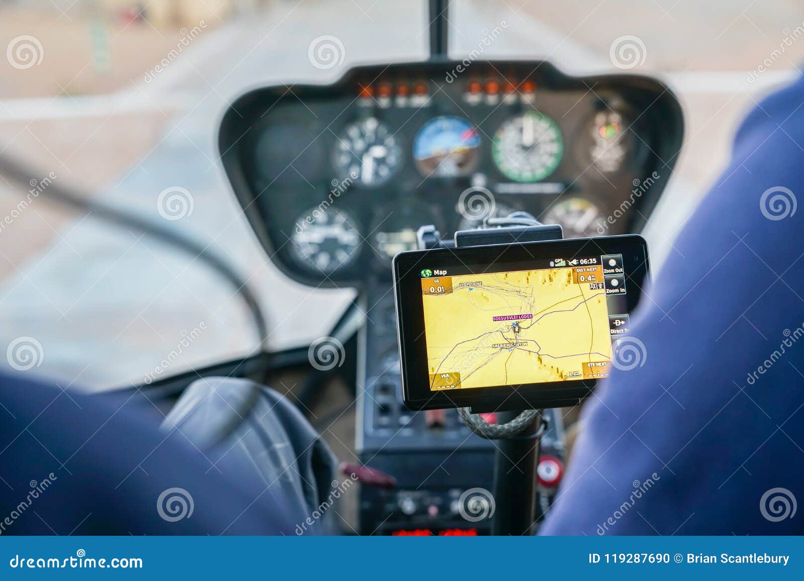 GPS map screen helicopter stock photo. Image of africa - 119287690