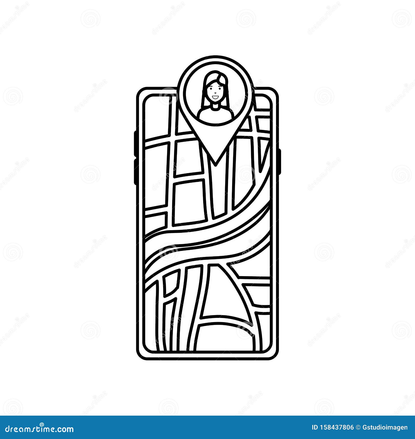 Gps mark vector design stock illustration. Illustration of woman ...