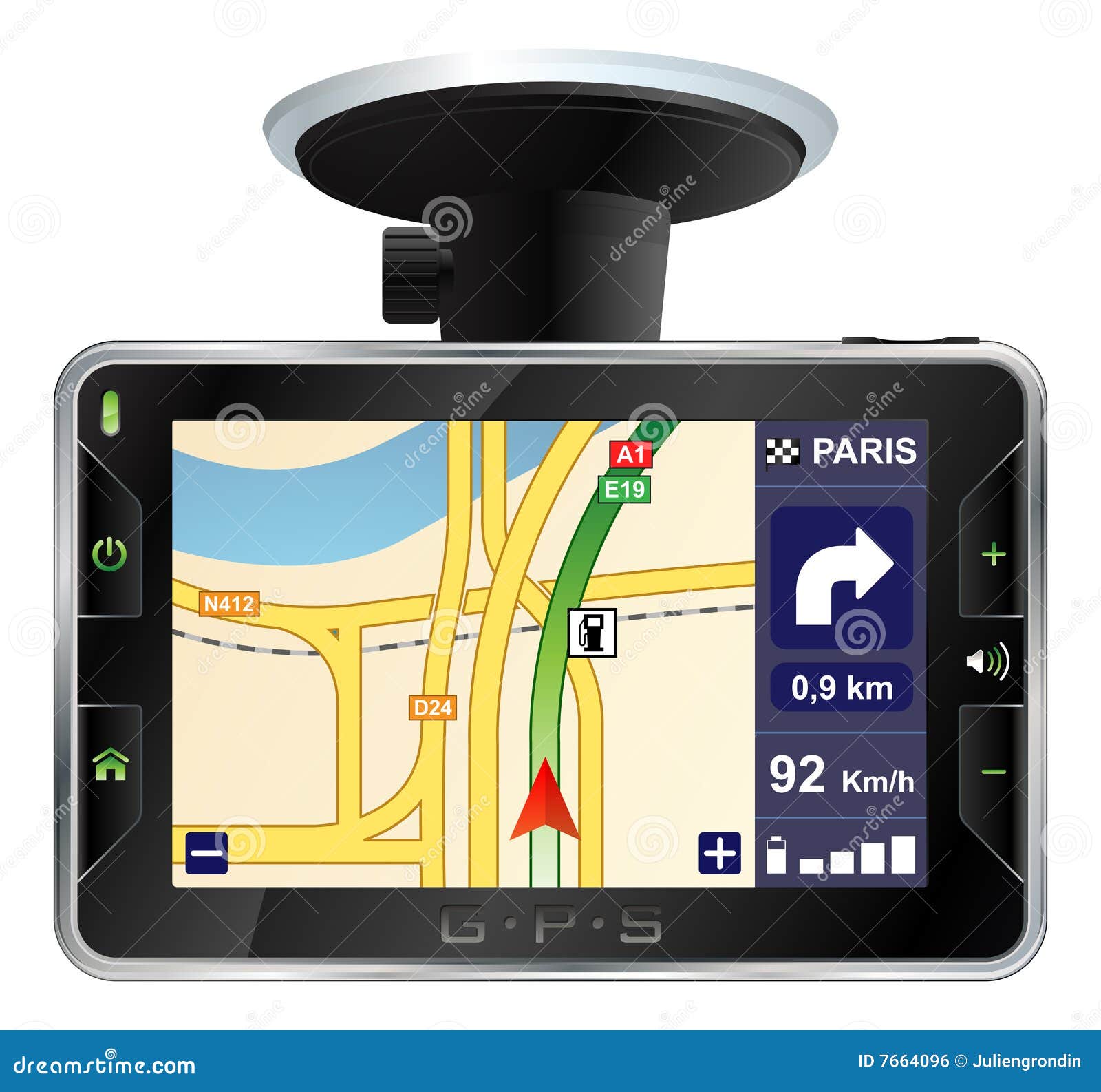 GPS moderno ilustração do vetor. Ilustração de global - 7664096