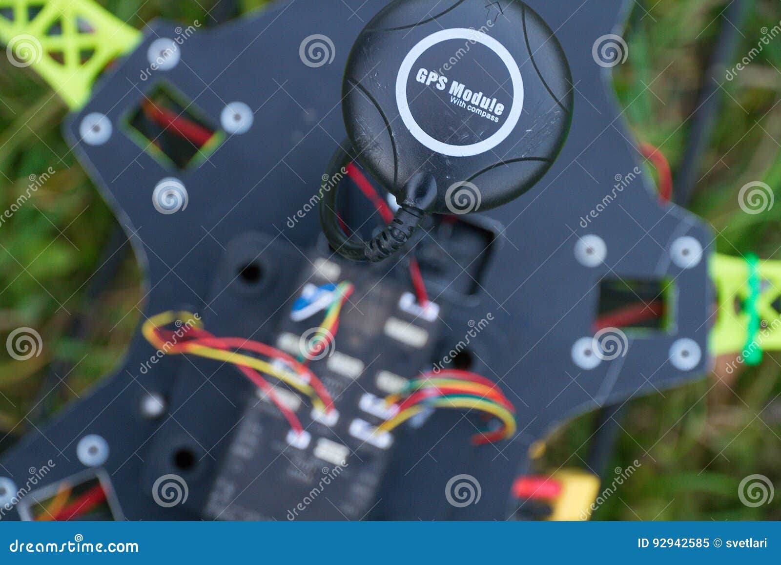 GPS module on drone stock image. Image of gadget, control - 92942585