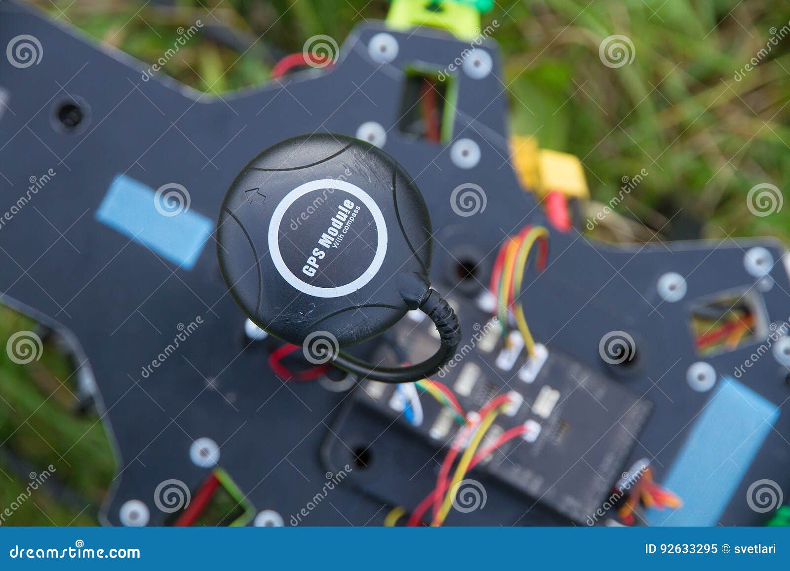 GPS module on drone stock image. Image of drone, bulb - 92633295