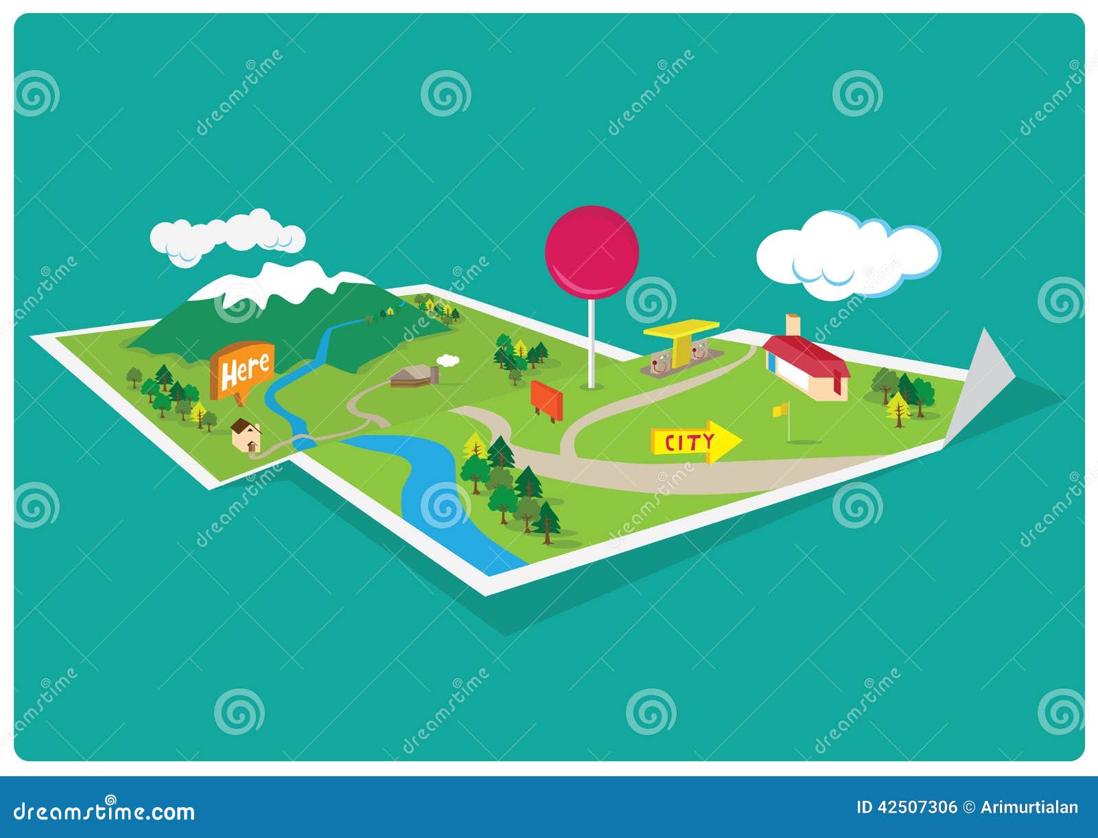 GPS Mountain Map stock illustration. Illustration of mountain - 42507306