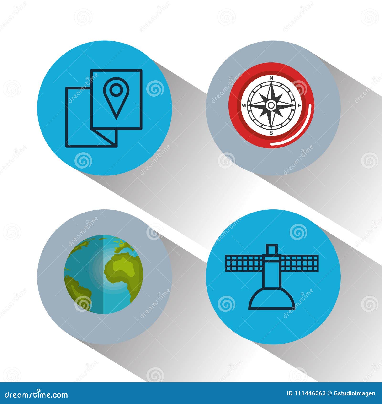 Gps navigation app icons stock vector. Illustration of eps10 - 111446063