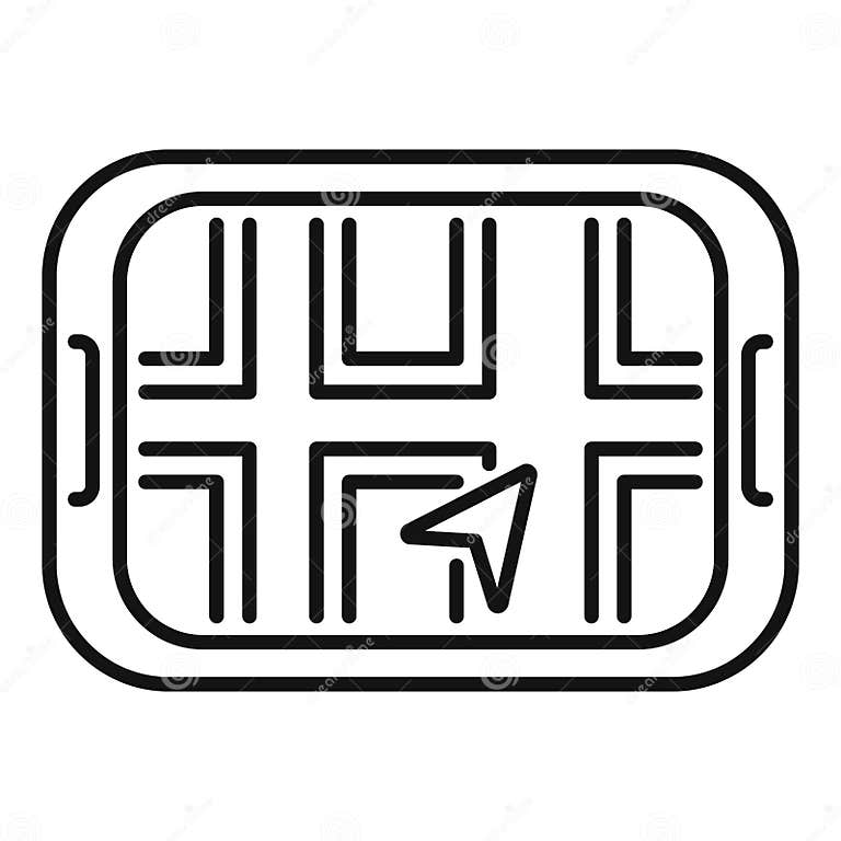 Gps Navigation App Showing City Map with Cursor Icon Stock Illustration ...