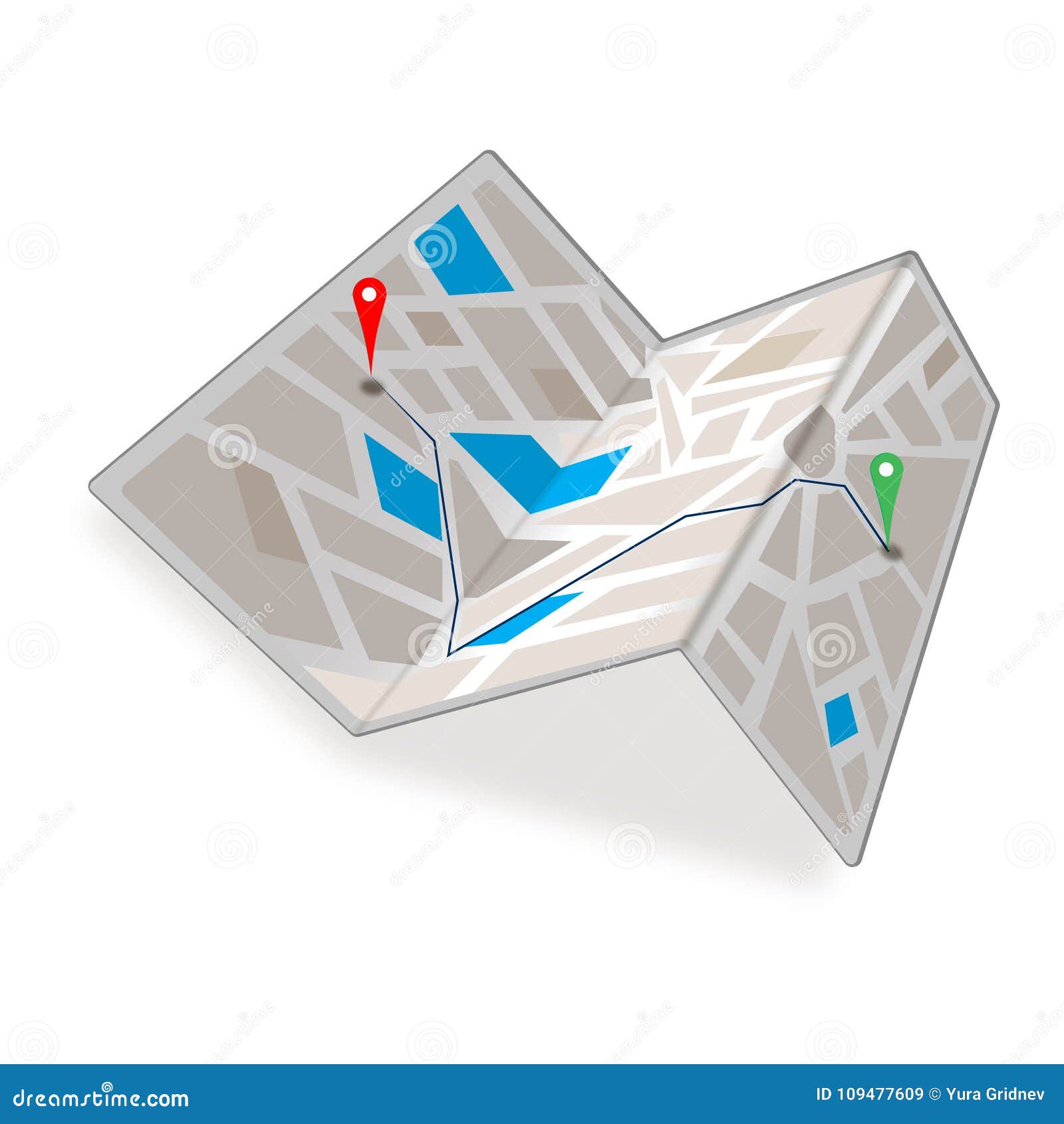 Gps Navigation Background. City Map. Vector Illustration. Stock Vector ...