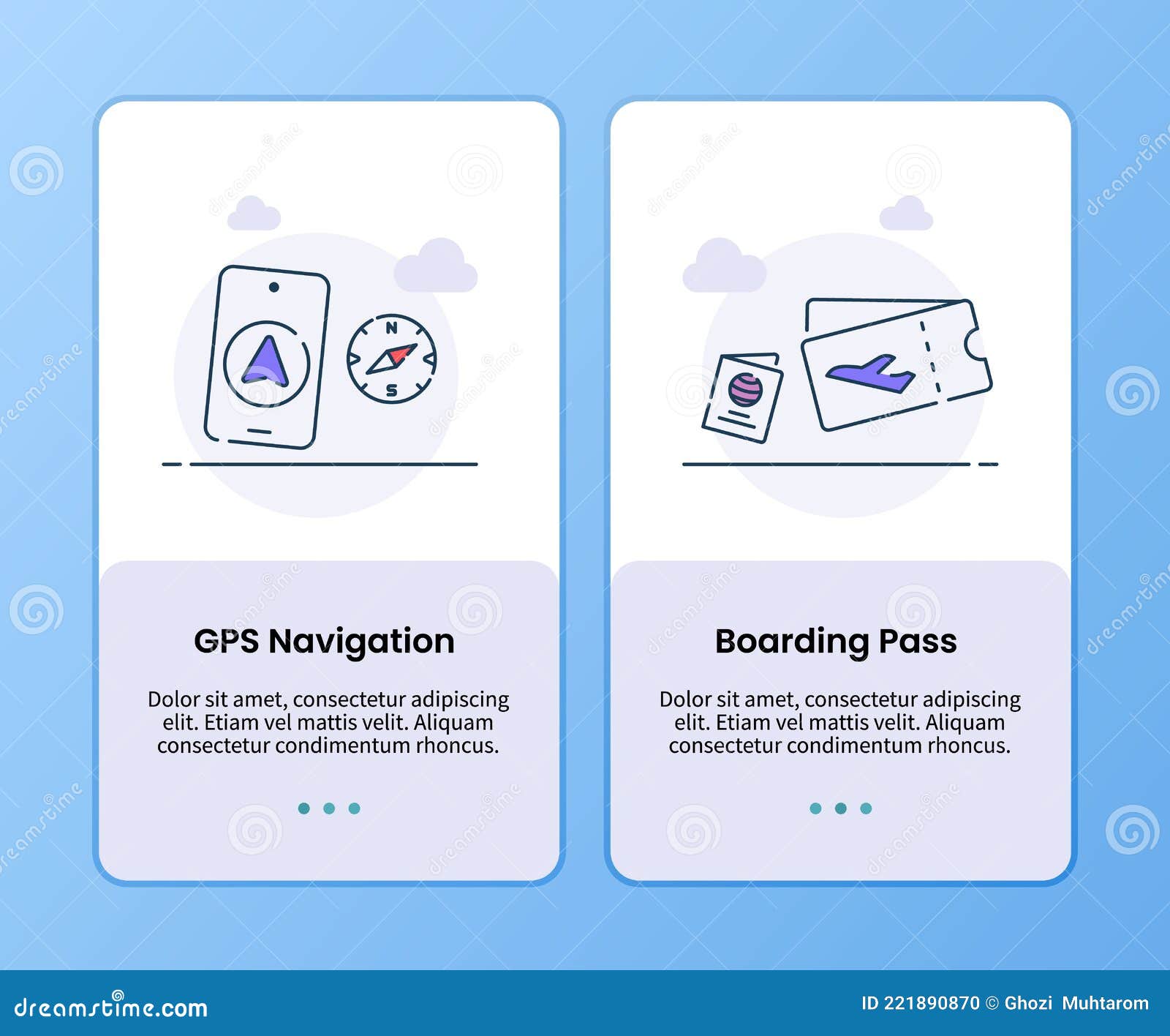 Gps Navigation Boarding Pass Campaign for Onboarding Mobile Apps ...
