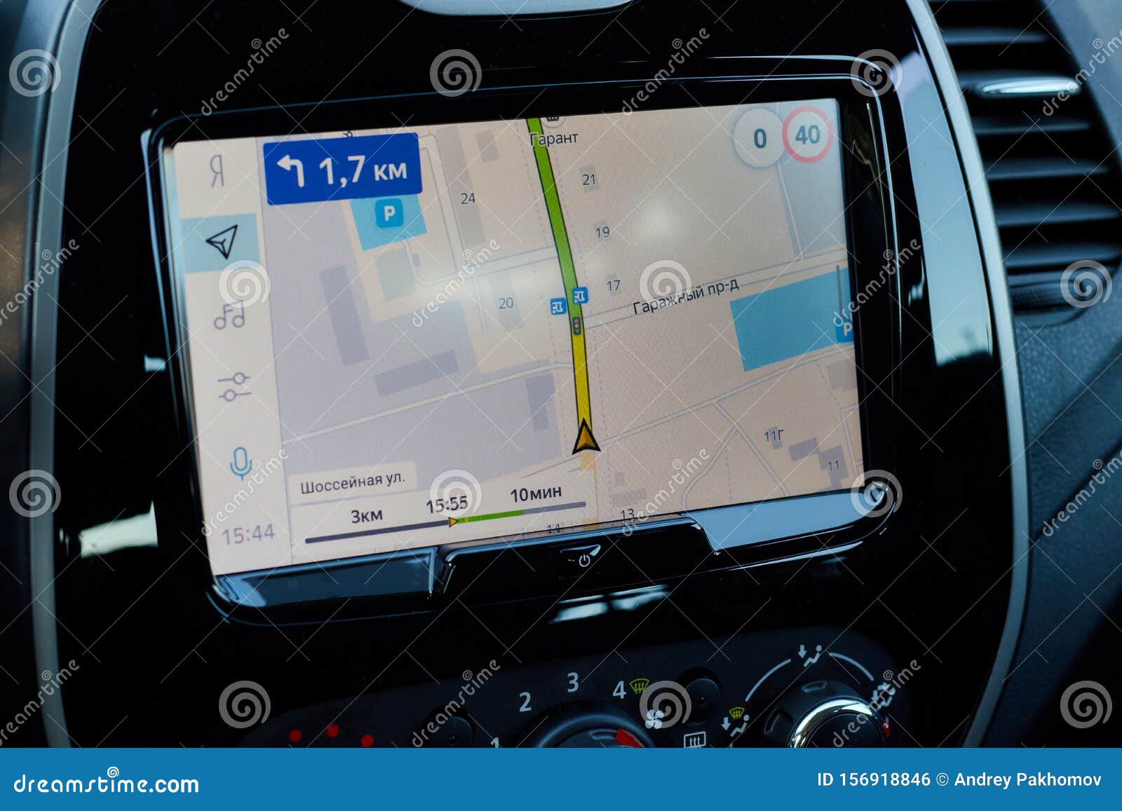Miami, Florida USA - May 3, 2019.GPS Navigation in the Cabin of a ...