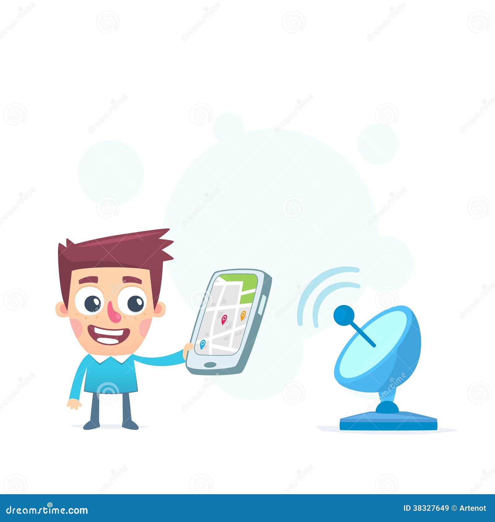 GPS navigation stock illustration. Illustration of broadcasting - 38327649