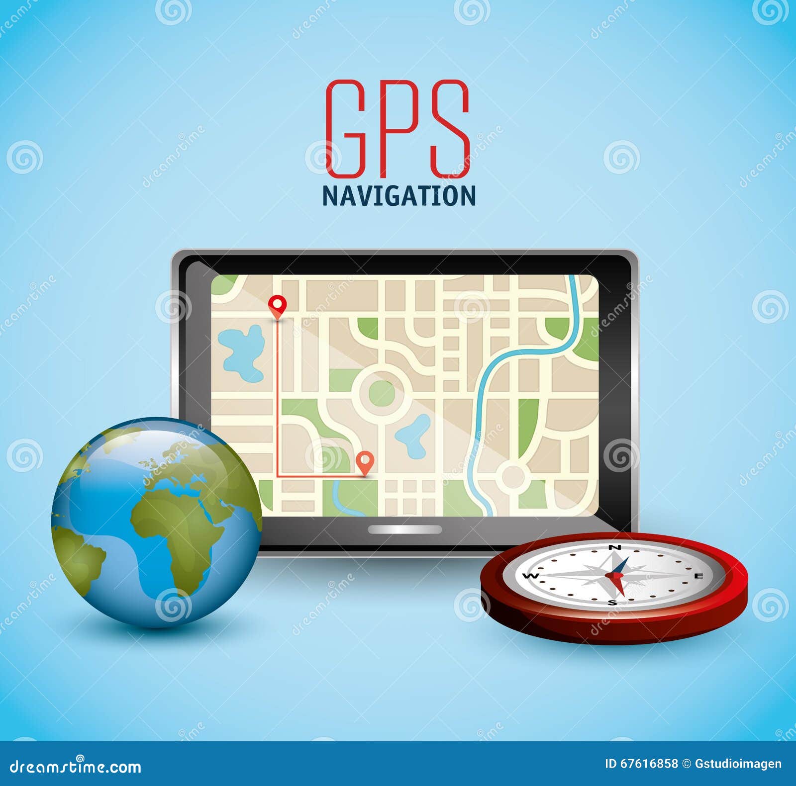 Gps navigation design stock illustration. Illustration of road - 67616858