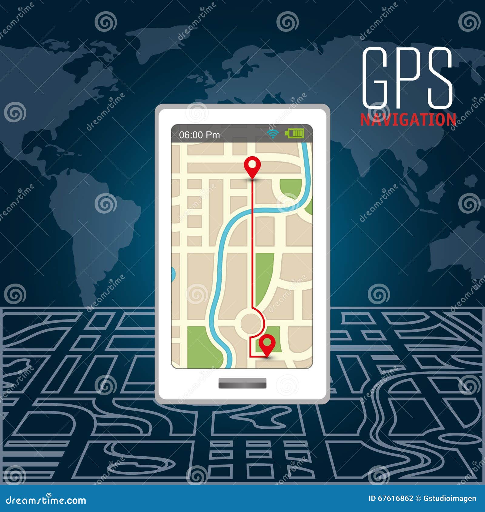 Gps navigation design stock illustration. Illustration of earth - 67616862