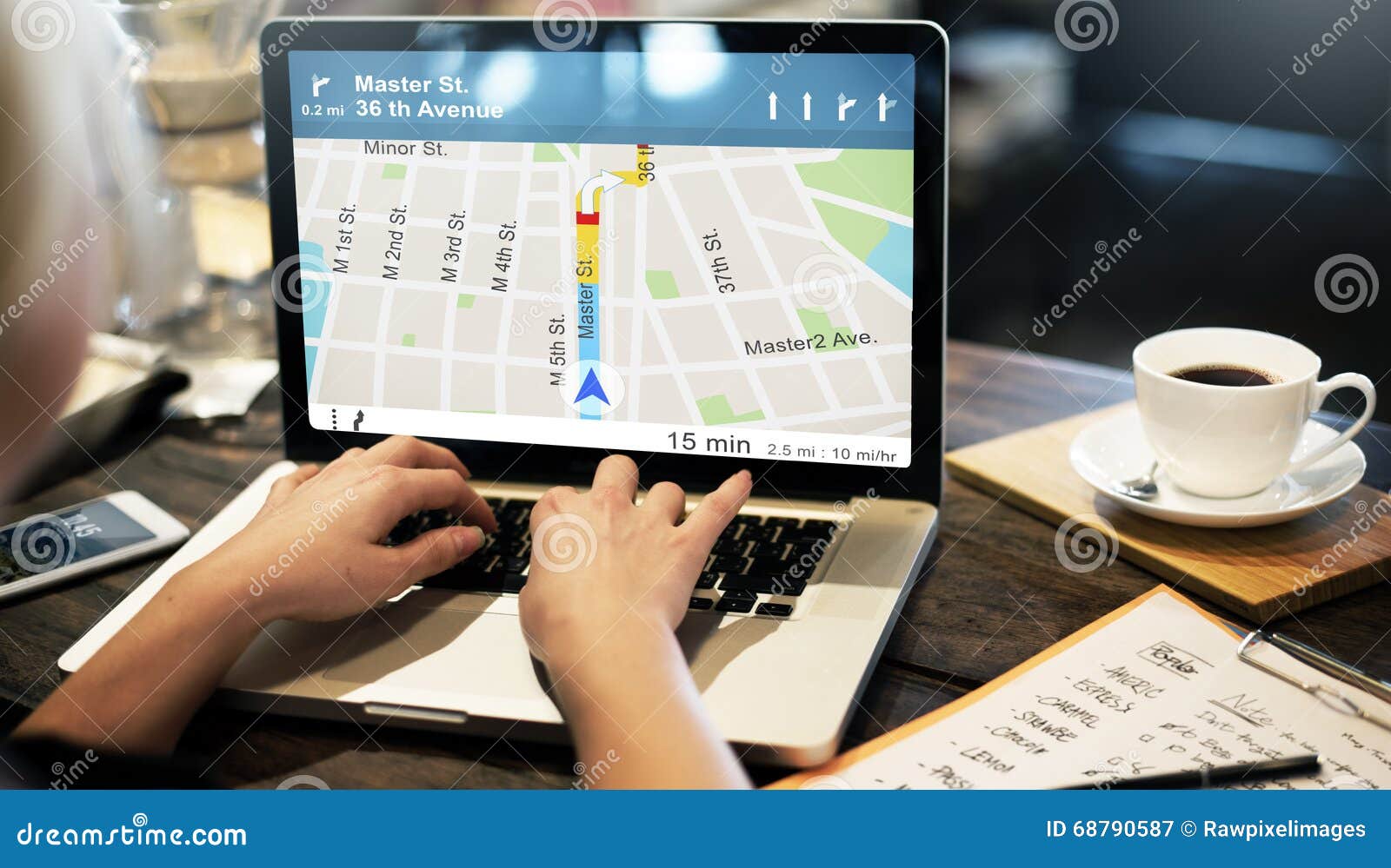 GPS Navigation Directions Location Map Concept Stock Image - Image of ...