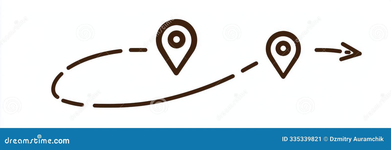 GPS Navigation Line Route Mark. Modern Illustration Isolated on White ...