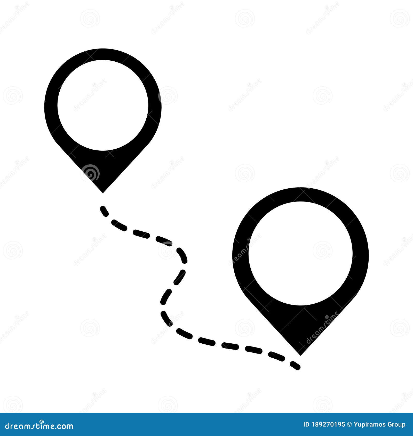 Gps Navigation Location Pointer Tracking Silhouette Style Icon Stock ...