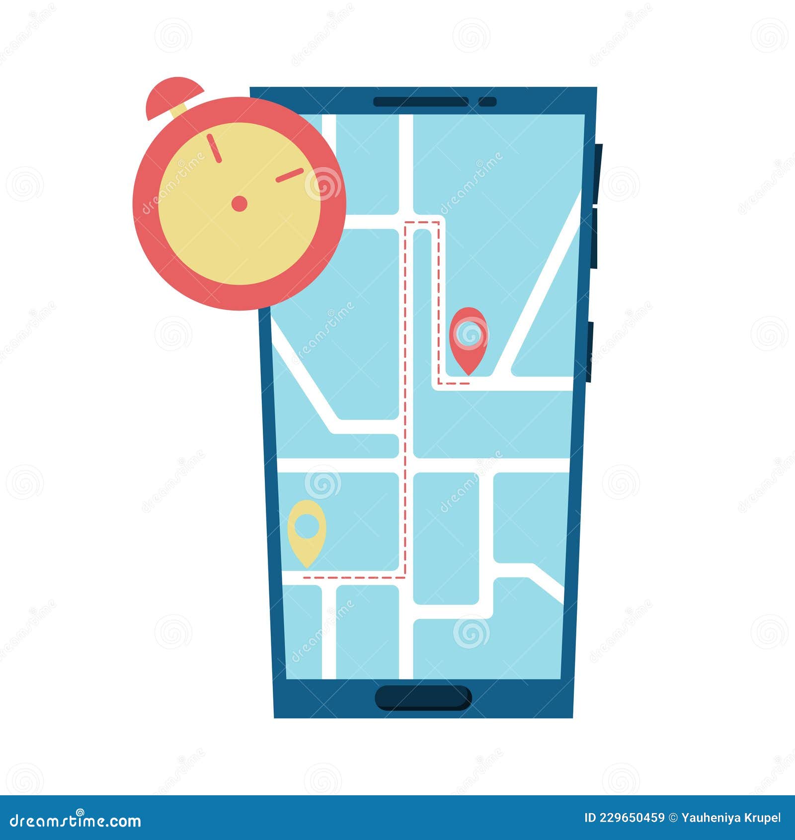 GPS Navigation Map. Fast Delivery Concept. Stock Vector - Illustration ...