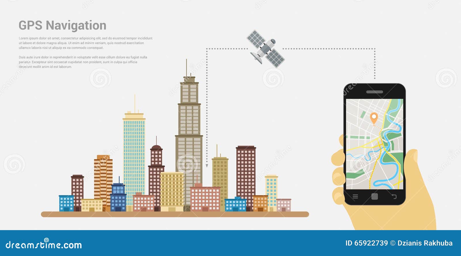 Gps navigation map stock vector. Illustration of distance - 65922739