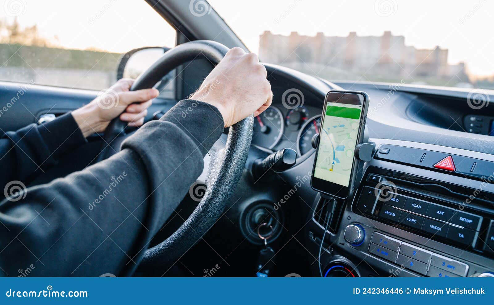 Gps Navigation Map System. Global Positioning System on Smartphone ...