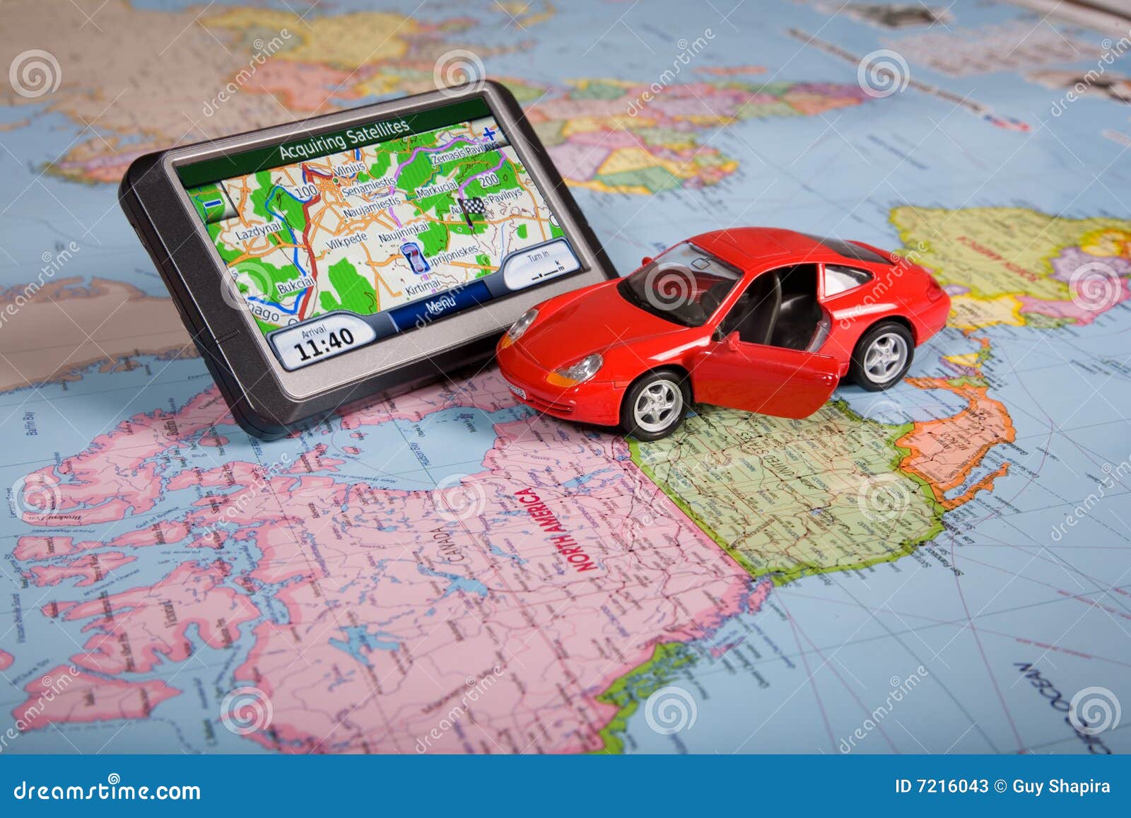 GPS Navigation system stock image. Image of lost, navigation - 7216043