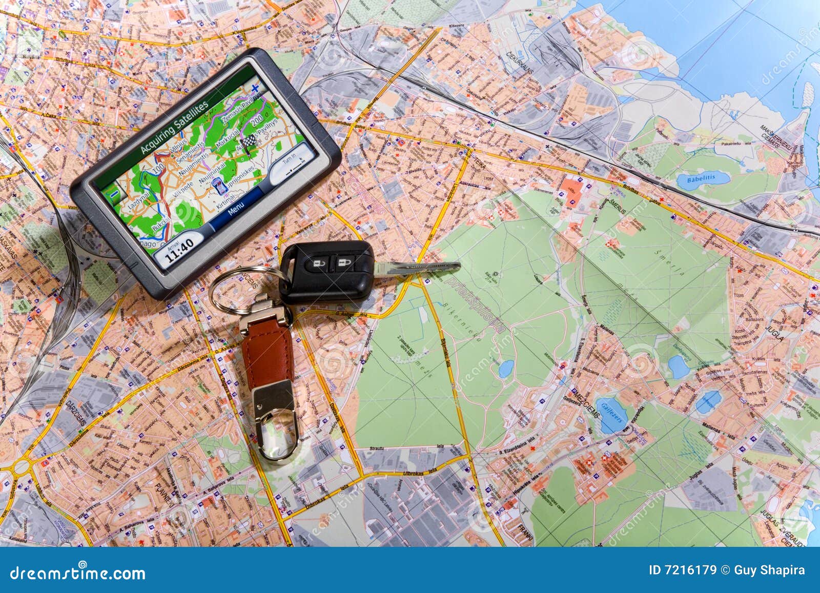 GPS Navigation system stock image. Image of drive, automobile - 7216179