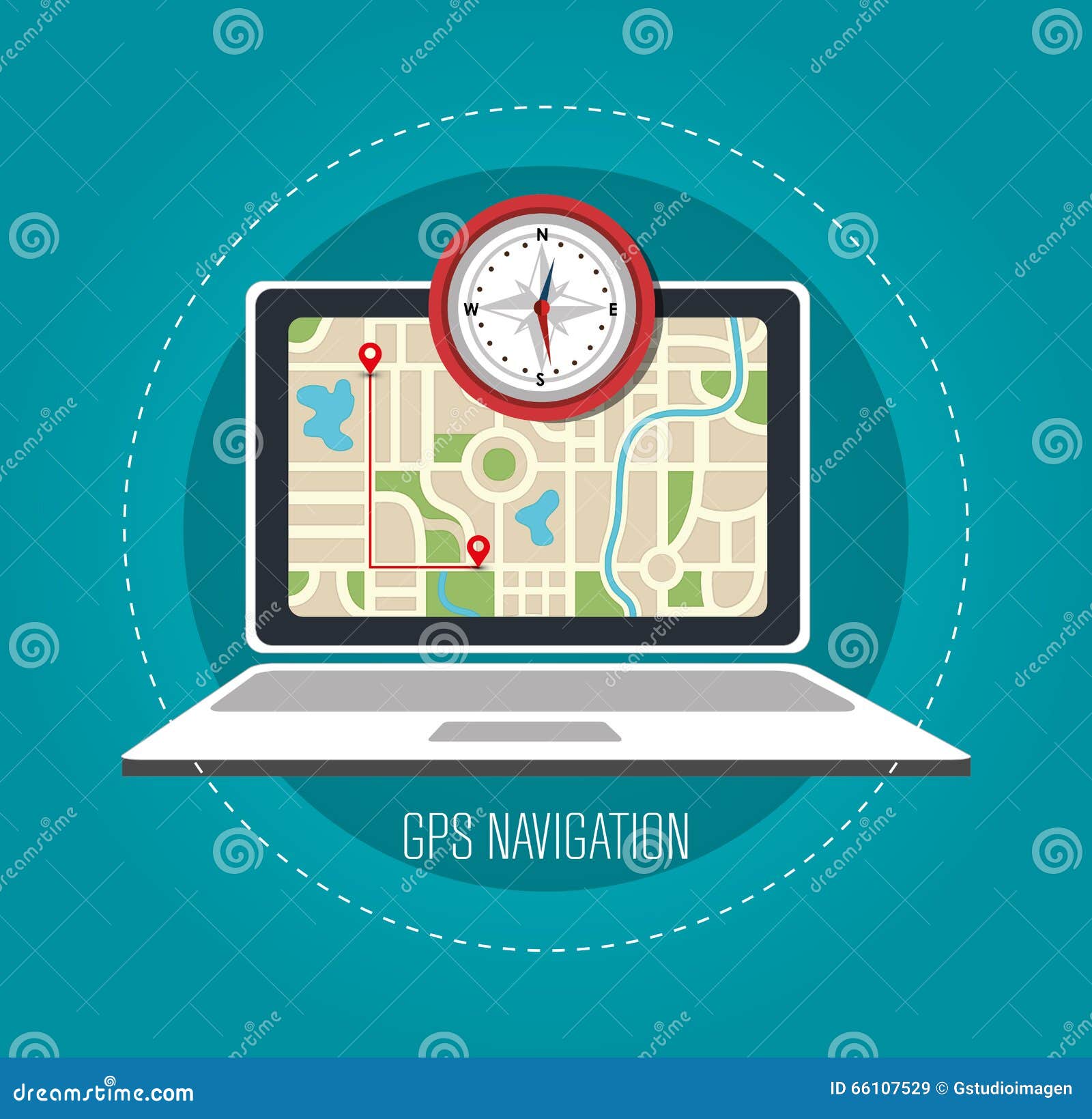 GPS navigation technology stock illustration. Illustration of guide ...
