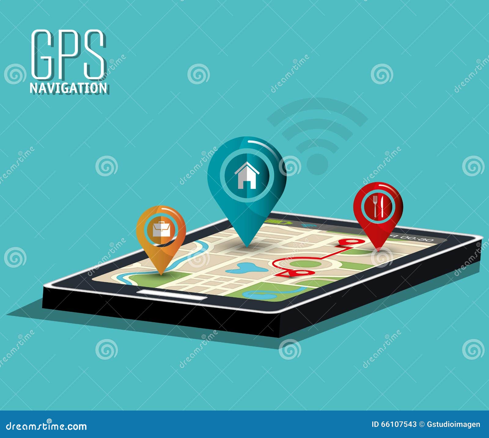 GPS navigation technology stock illustration. Illustration of direction ...